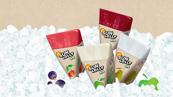 Organic Sun Lolly home freeze with cherry
